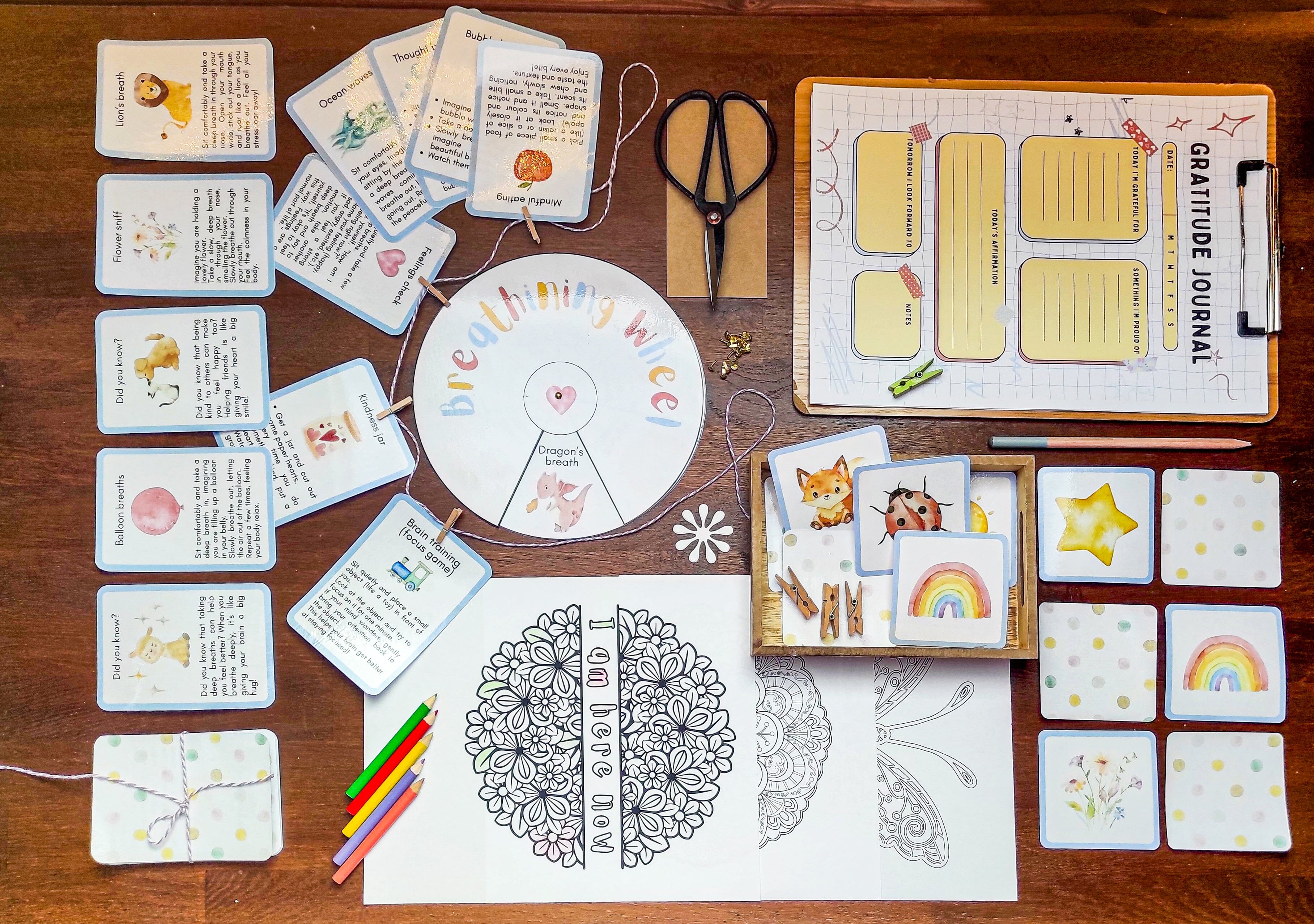 Kids' Mindfulness and Meditation Printable Card Pack – PaperPropsUK